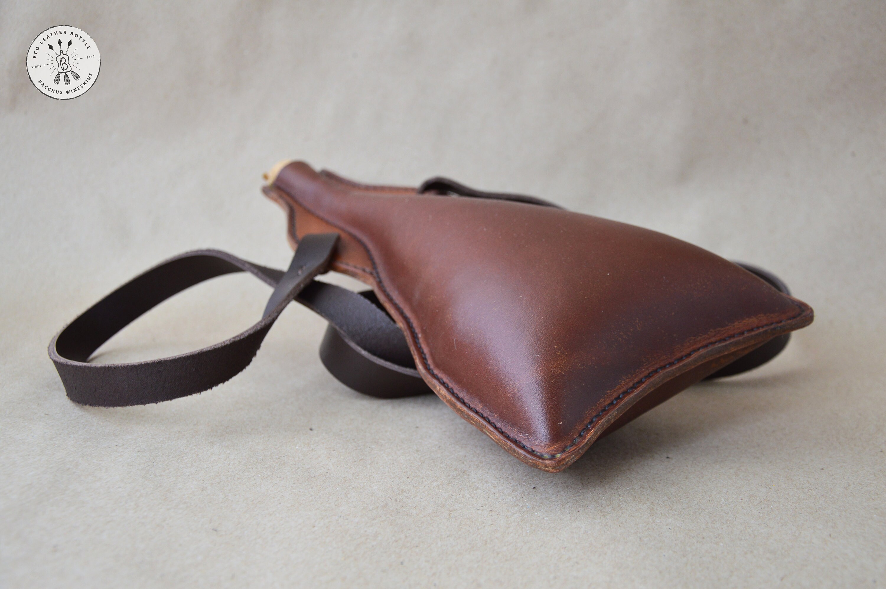 900ml bergelmir Leather Drinking Bottle Costrel - Etsy