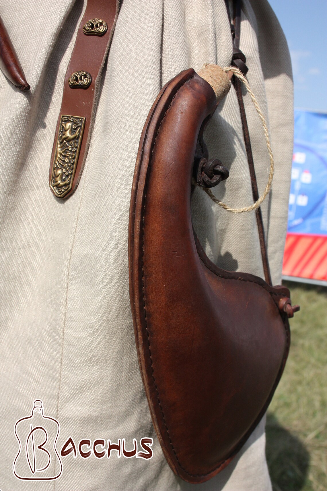 700ml asia Leather Drinking Bottle Costrel | Etsy