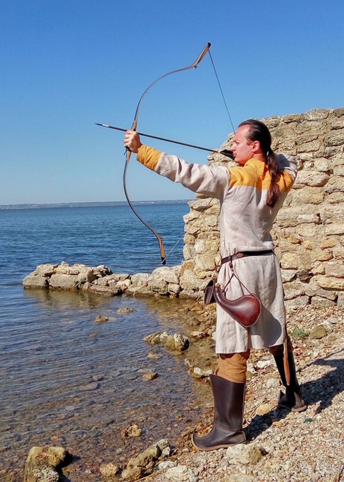 700ml asia Leather Drinking Bottle Costrel | Etsy