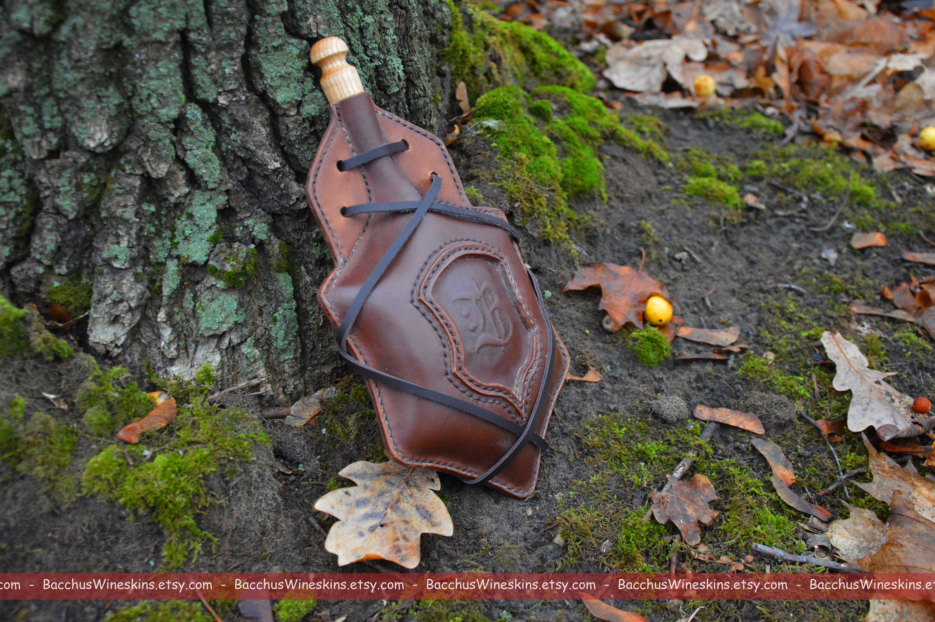 700ml b Leather Drinking Bottle Costrel | Etsy