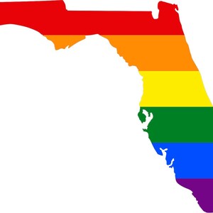 Florida Vinyl Decal, Florida State Decal, Florida Car Decal, FL Rainbow ...