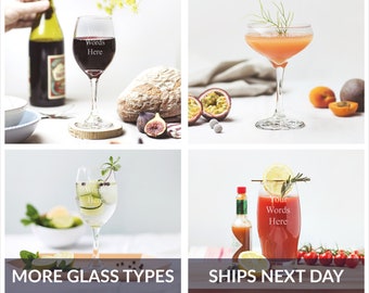 Personalised 'your Words Here' Block Glass Make Your - Etsy