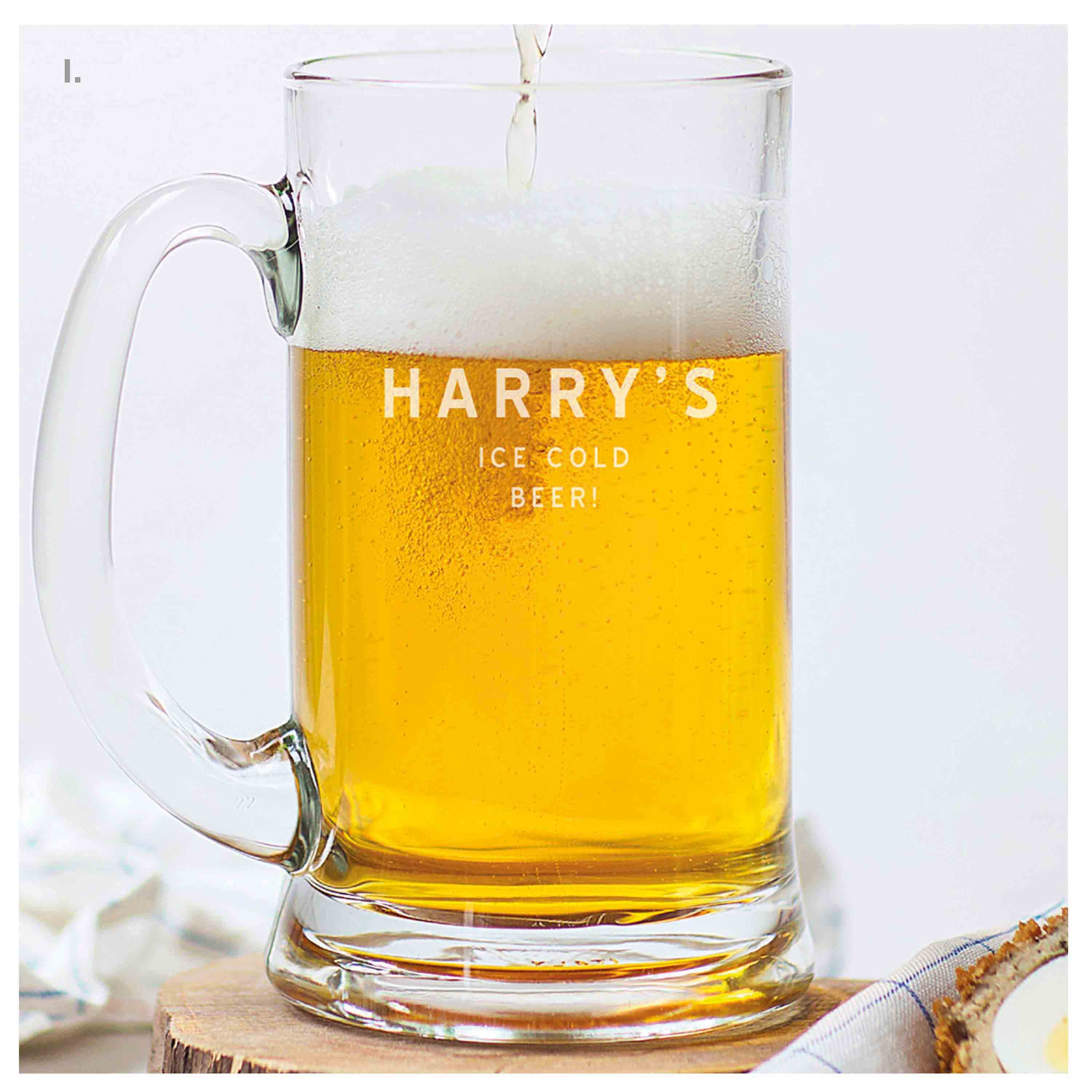Personalised Tankard Glass Personalized Beer Glass Gift for Men Dad ...