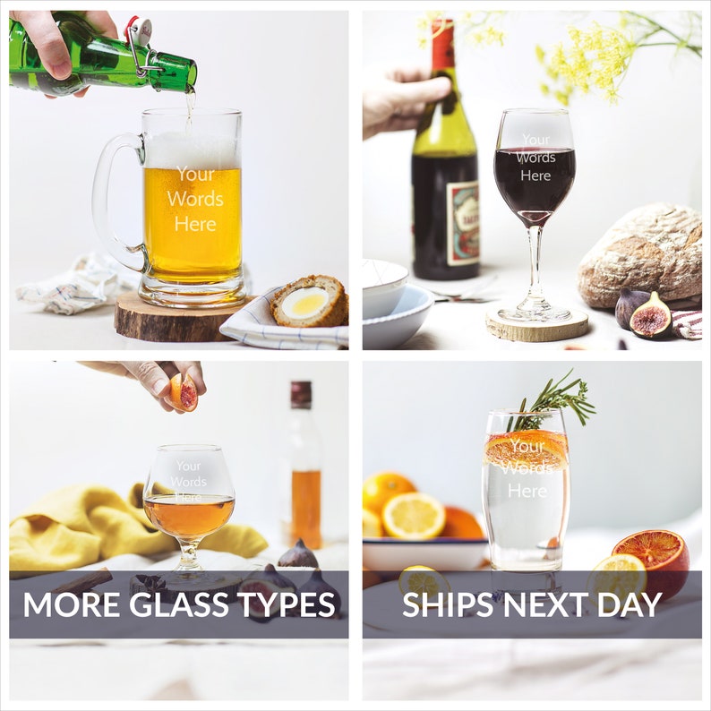 Personalised 'your Words Here' Block Glass Make Your - Etsy
