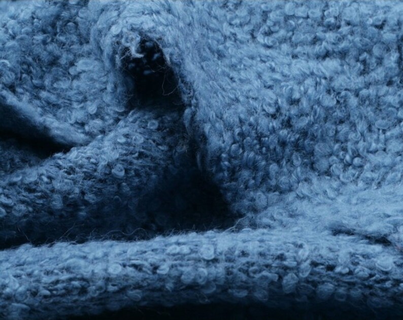BOUCLE knit Fabric in 20 colours 58147cm wide by yard | Etsy