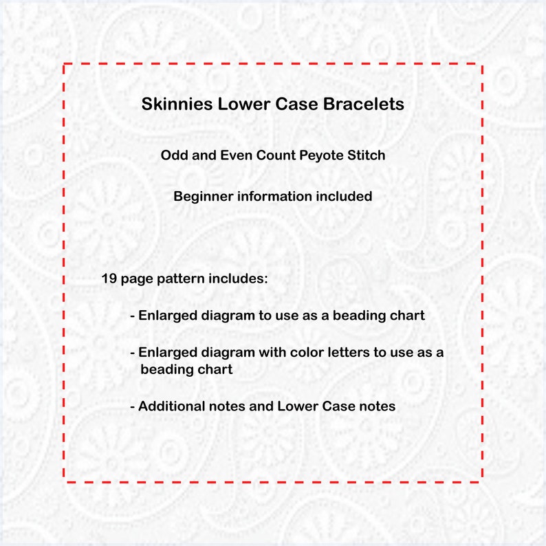 Skinnies Lower Case, Peyote Bead Bracelet Pattern, Skinny Bracelet ...