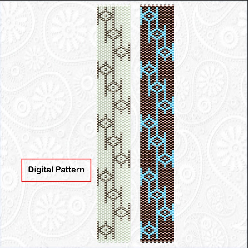 Letter K Peyote Bead Bracelet Pattern DIY Bookmark - Etsy
