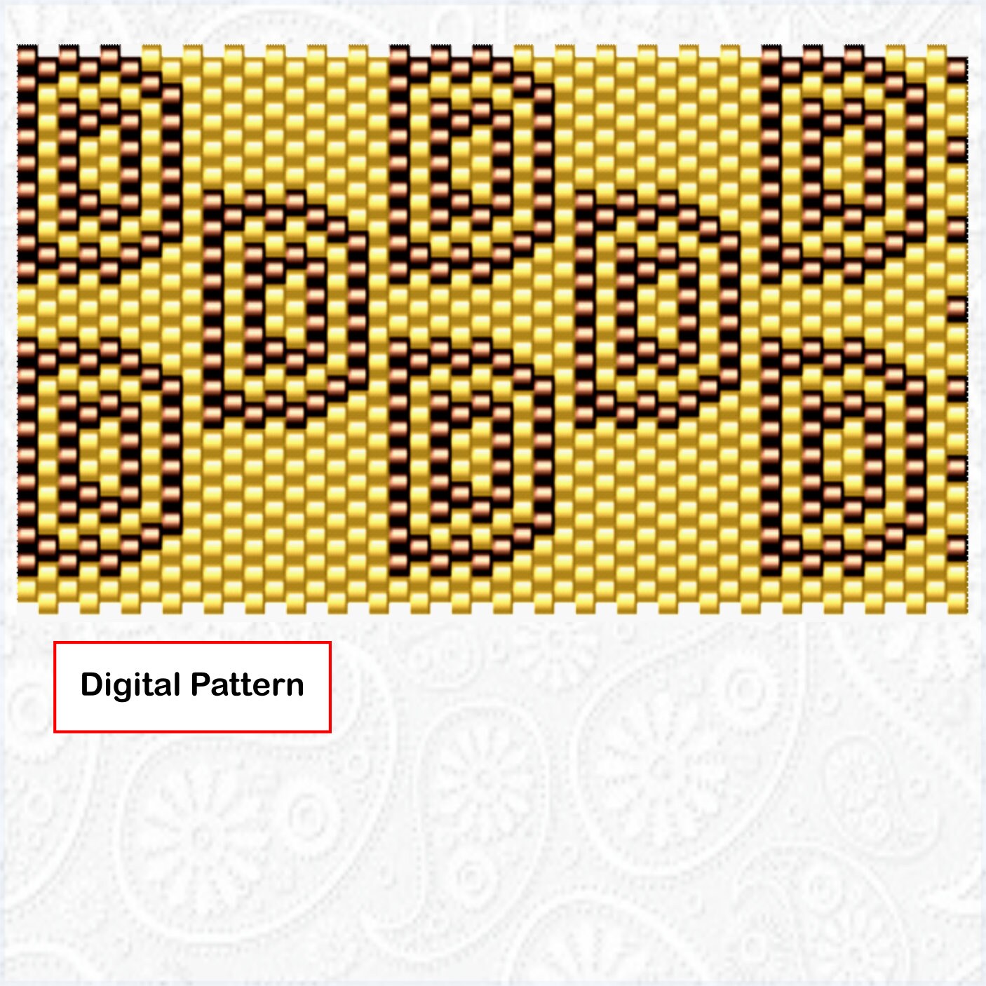 Letter D, Peyote Bead Pen Wrap Pattern, Peyote Bead Pattern ...