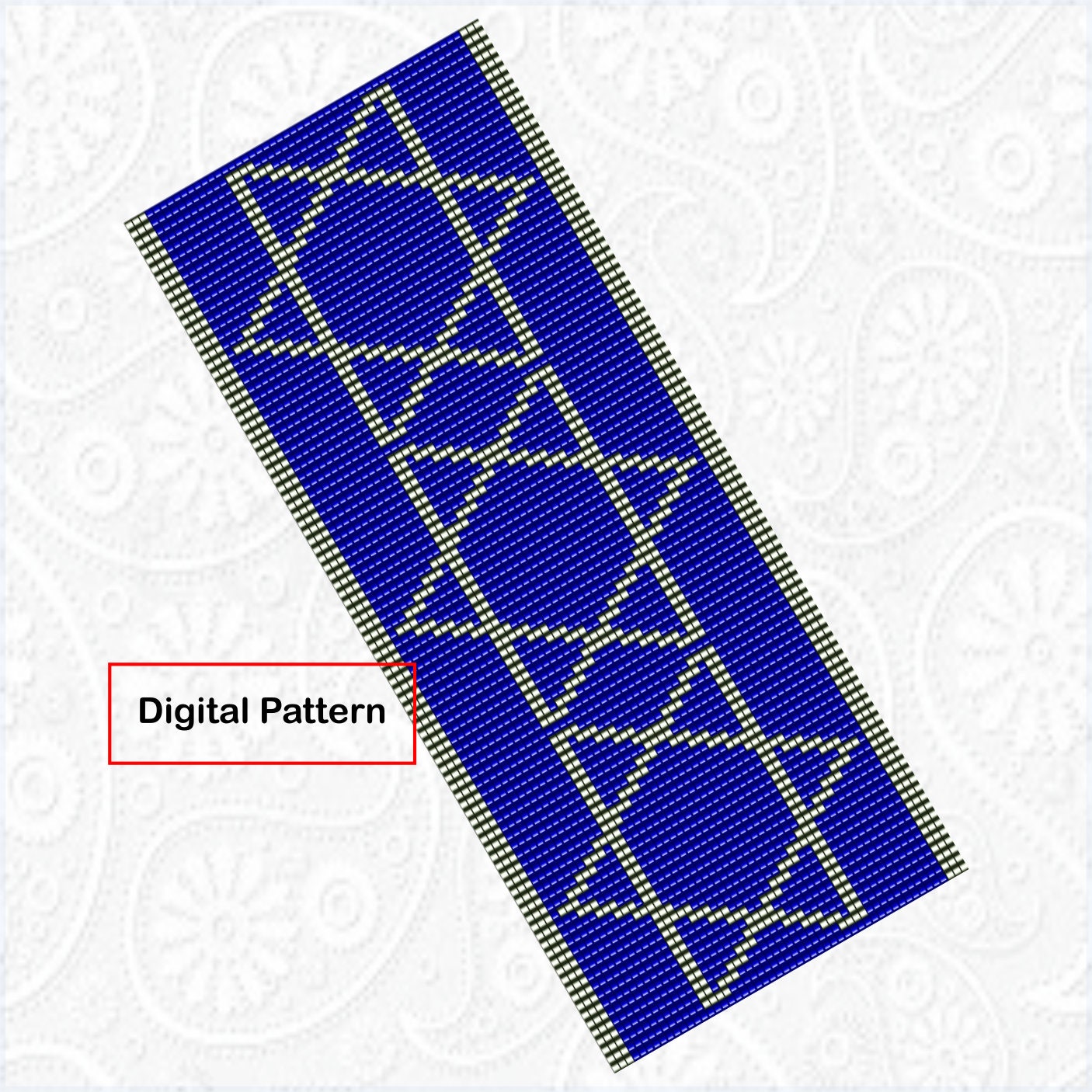 Star of David, Bead Loom Bracelet Pattern, DIY Bookmark, Square Stitch ...