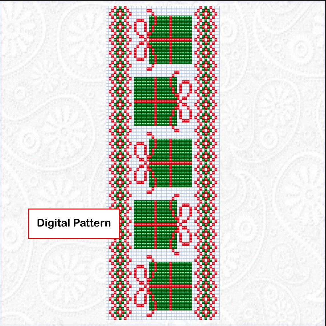 Presents, Bead Loom Bracelet Pattern, DIY Bookmark, Square Stitch Bead ...