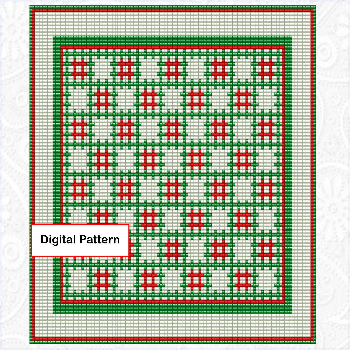 Kristine's Quilt, Bead Tapestry Pattern, Bead Loom Tapestry, Square ...