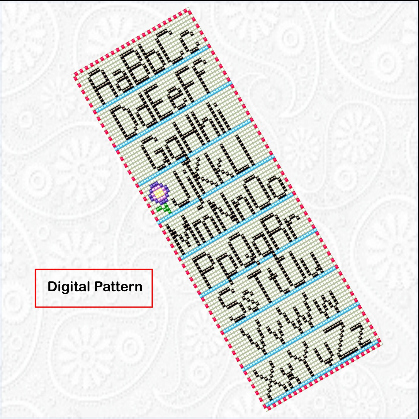 Alphabet Soup, Bead Loom Bracelet Pattern, DIY Bookmark, Square Stitch ...