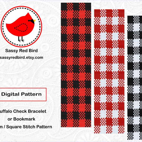 Buffalo Check Beads - Etsy