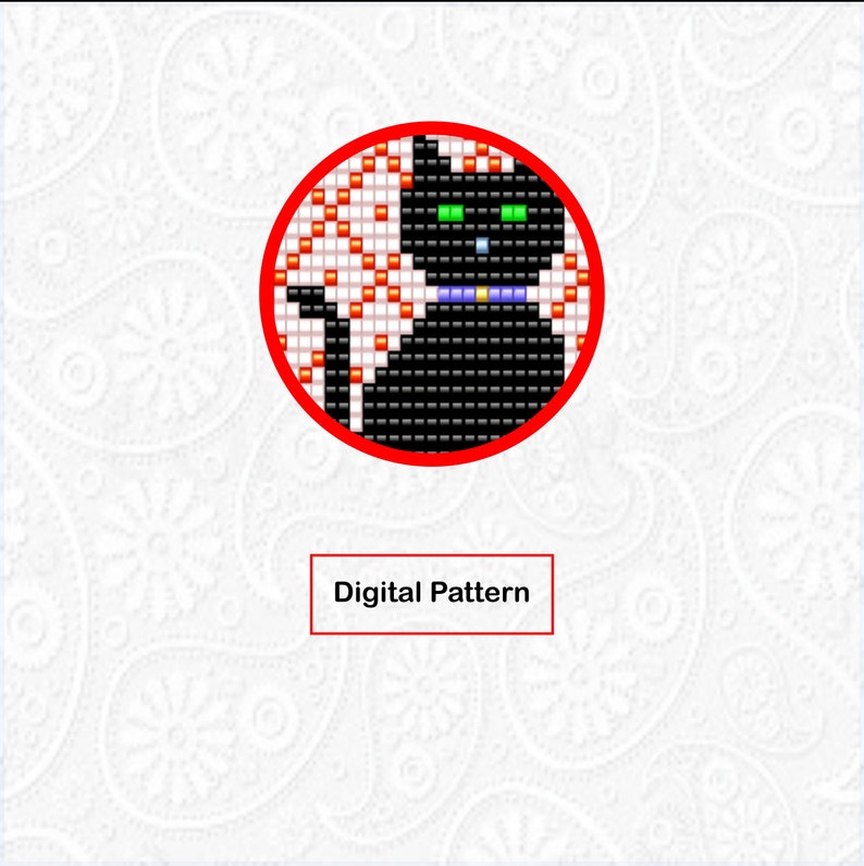 Sassy Black Cats, Bead Loom Bracelet Pattern, DIY Bookmark, Square ...