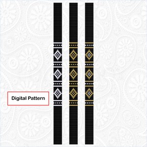 Skinnies for Men, Bead Loom Bracelet Pattern, Square Stitch Bead ...