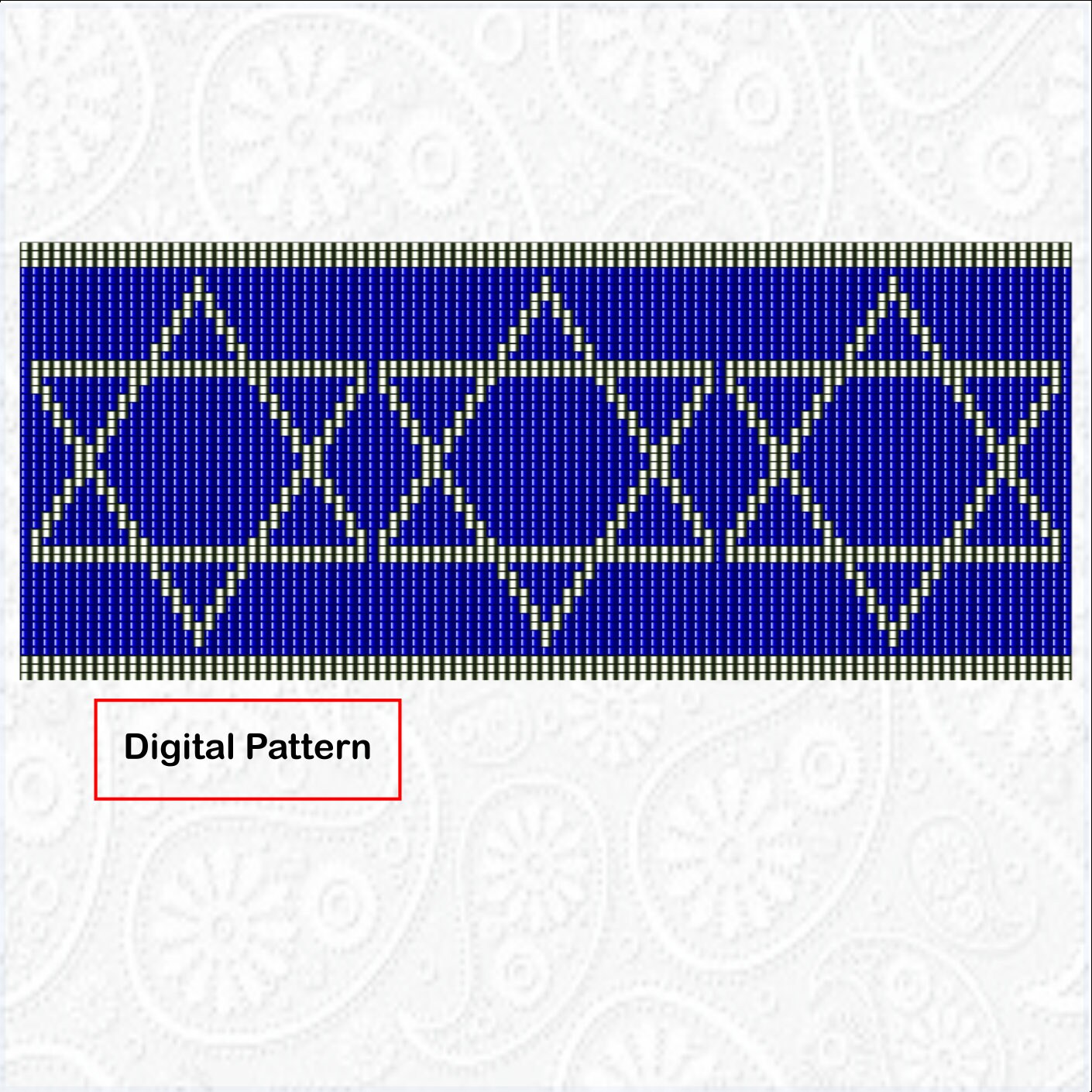 Star of David, Bead Loom Bracelet Pattern, DIY Bookmark, Square Stitch ...
