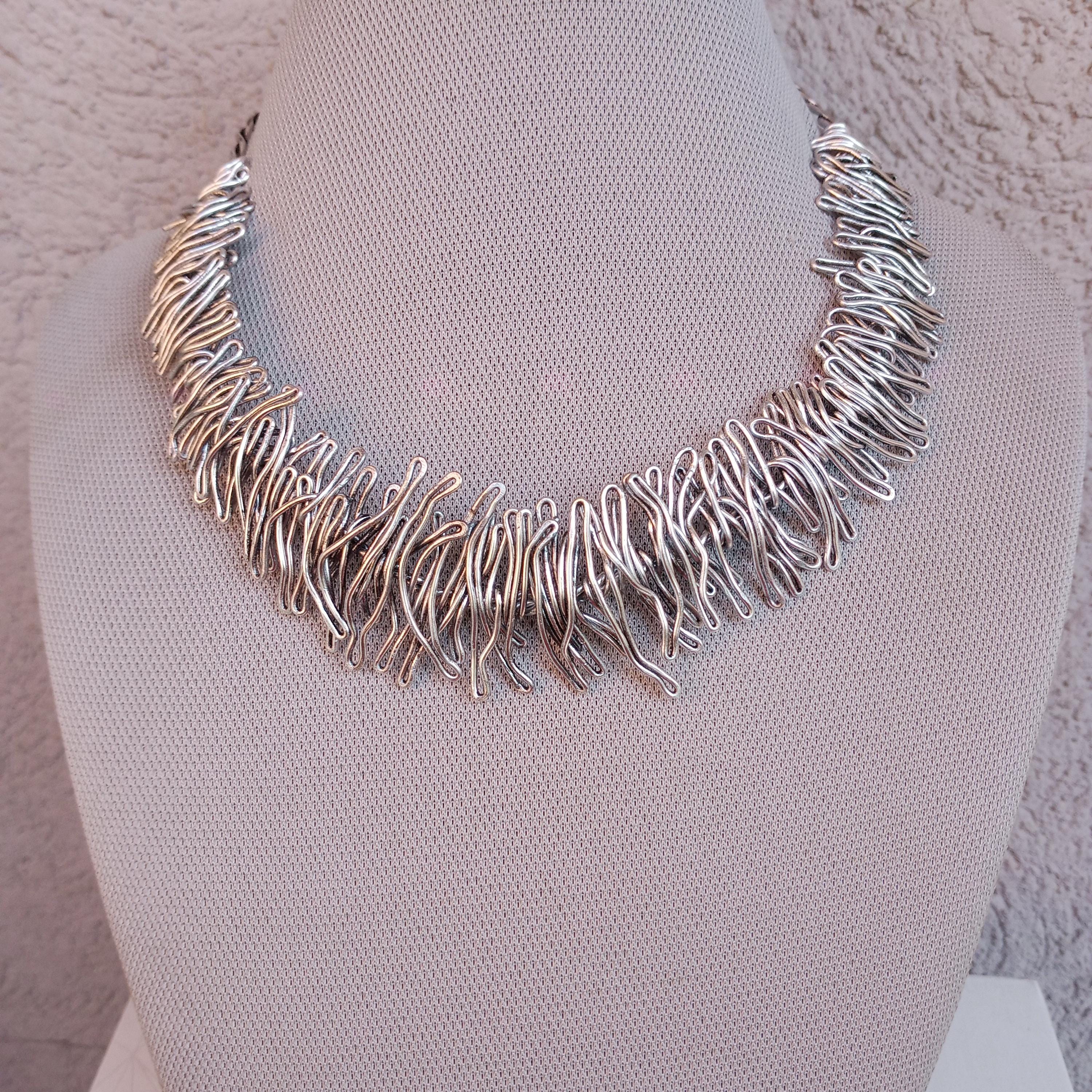 Statement Metal Necklace. Punk Necklace. Light and Comfortable. Modern ...