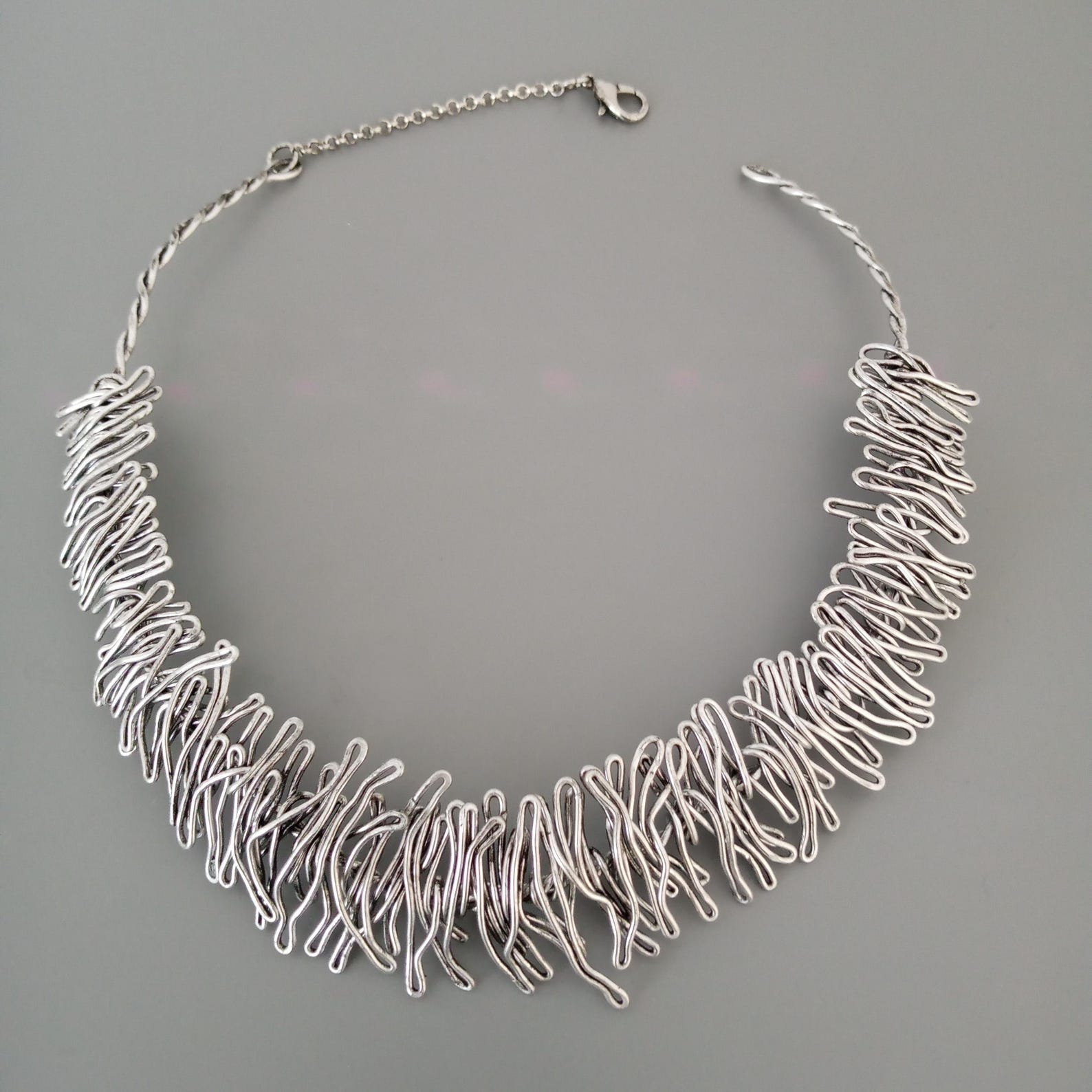 Statement Metal Necklace. Punk Necklace. Light and Comfortable. Modern ...