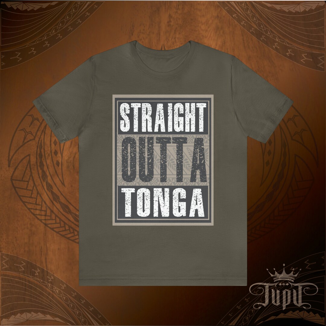 STRAIGHT OUTTA TONGA Tapa Design T-shirt - Tongan Tribal, Tapa Design ...