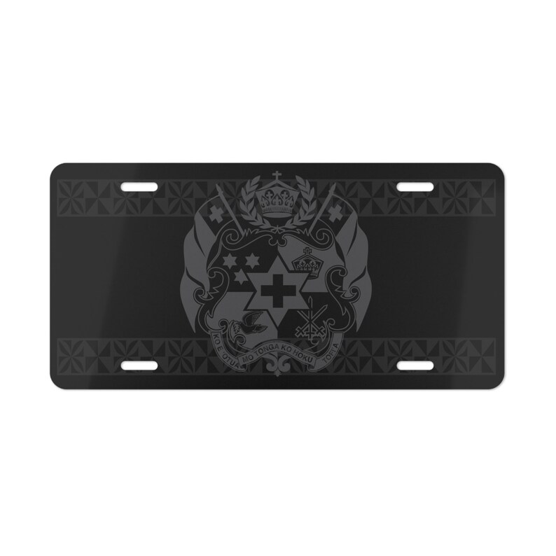 TONGAN SEAL BLACKOUT Vanity Plate Tongan Pride, Tongan Seal, Tongan Car ...