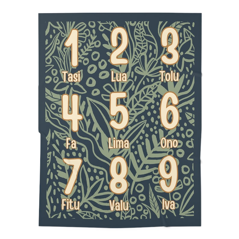 Samoan Numbers Baby Swaddle Blanket Samoan Baby Samoan Baby - Etsy