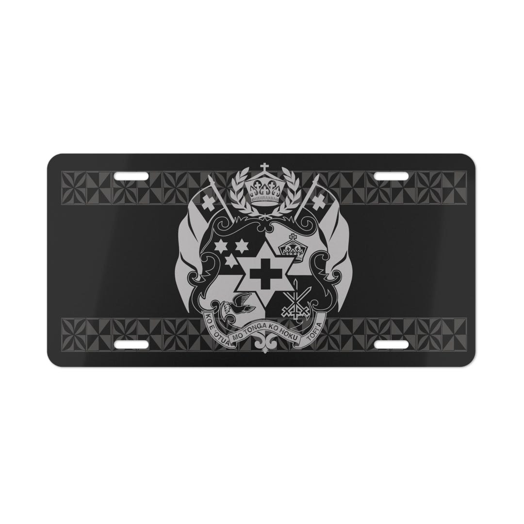 TONGAN SEAL BLACKOUT Vanity Plate Tongan Pride, Tongan Seal, Tongan Car ...
