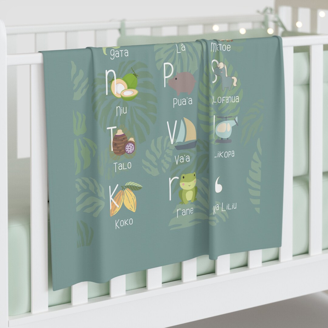 BABY SAMOAN ALPHABET Swaddle Blanket - Alafapeti, Samoan Baby, Samoan ...