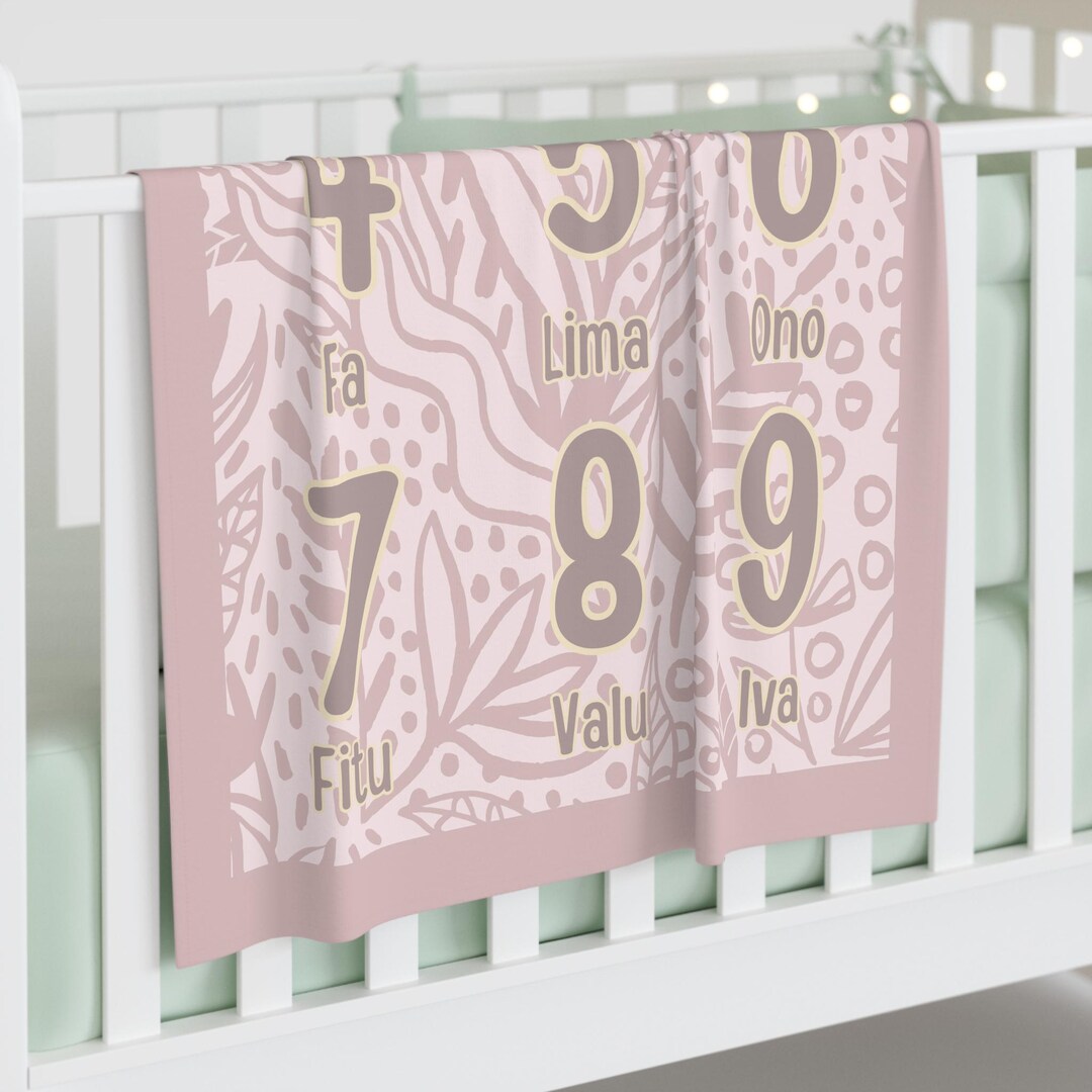 Samoan Numbers Baby Swaddle Blanket Soft Polynesian Baby Gift, Samoan ...