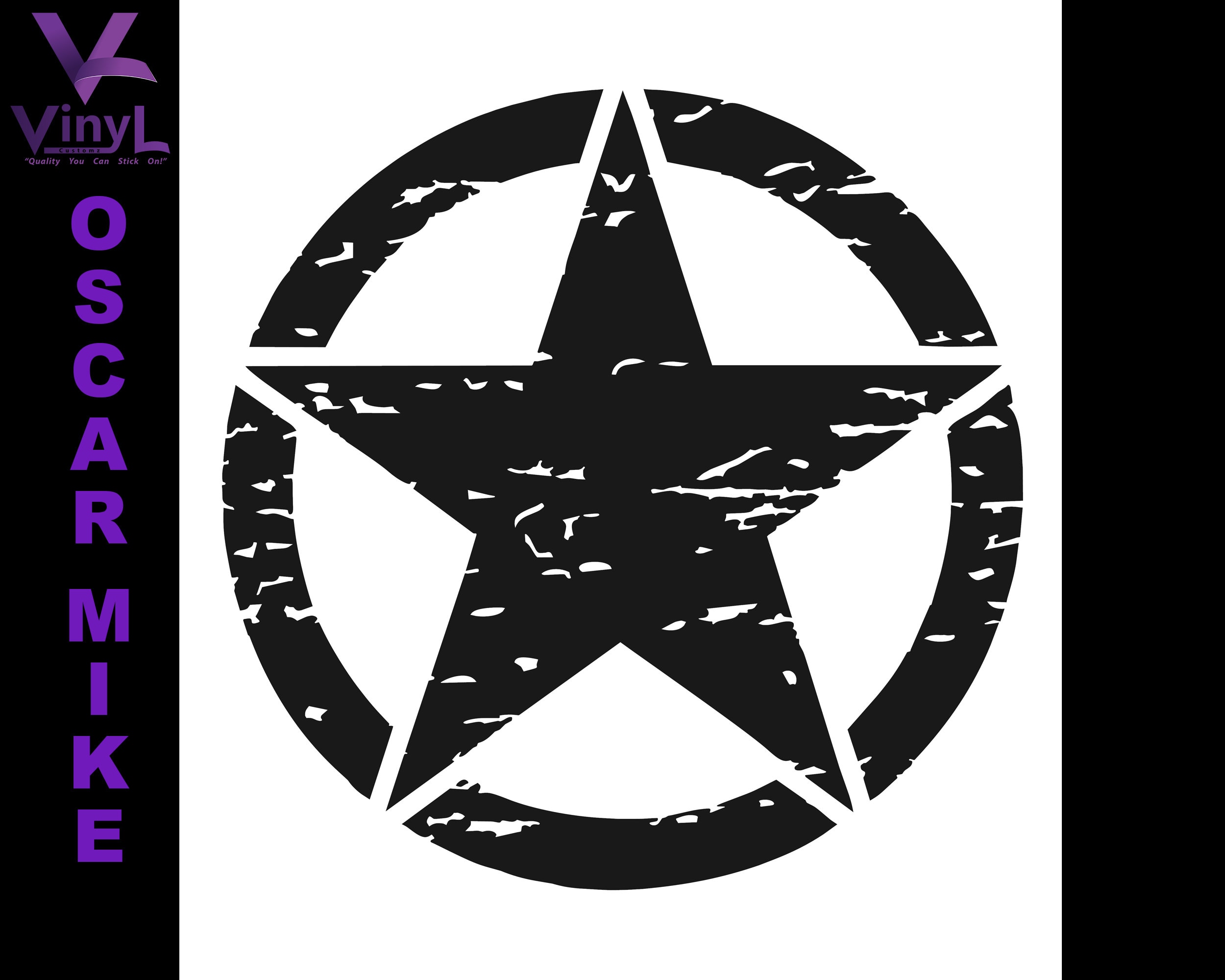 Oscar Mike Star Distressed - Etsy