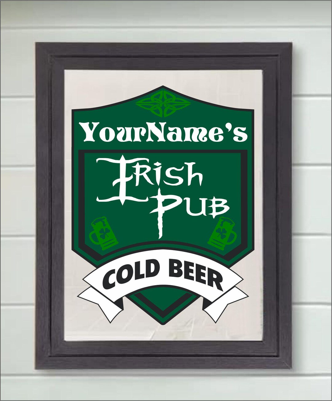PERSONALIZED Irish Pub Mirror, Bar Sign, Man Cave Gift Mirrors / Signs ...