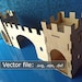 Laser Cut Castle Towers and Walls (digital Vector Files) DIY Toys ...