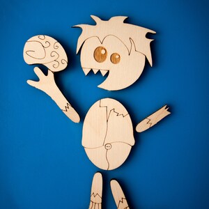 Zombie - Paper Doll - Craft Coloring Page - (instant Download) - Etsy