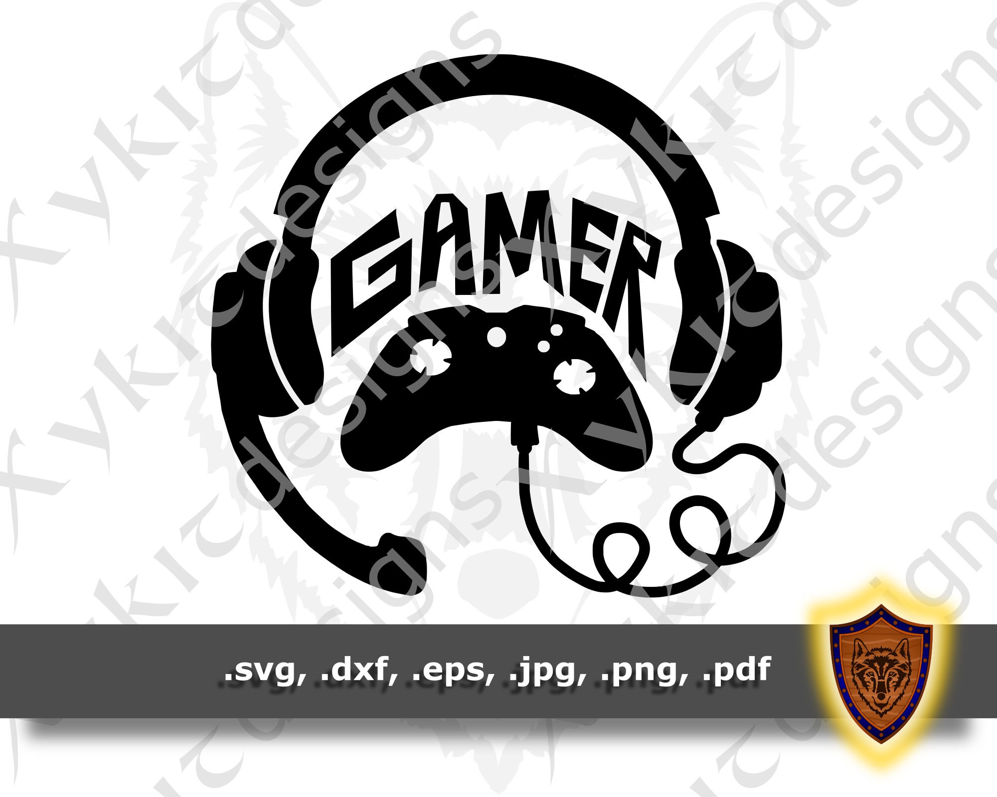 Gamer Silhouette Video Games Scrapbook Vinyl Cutter SVG Design Craft ...