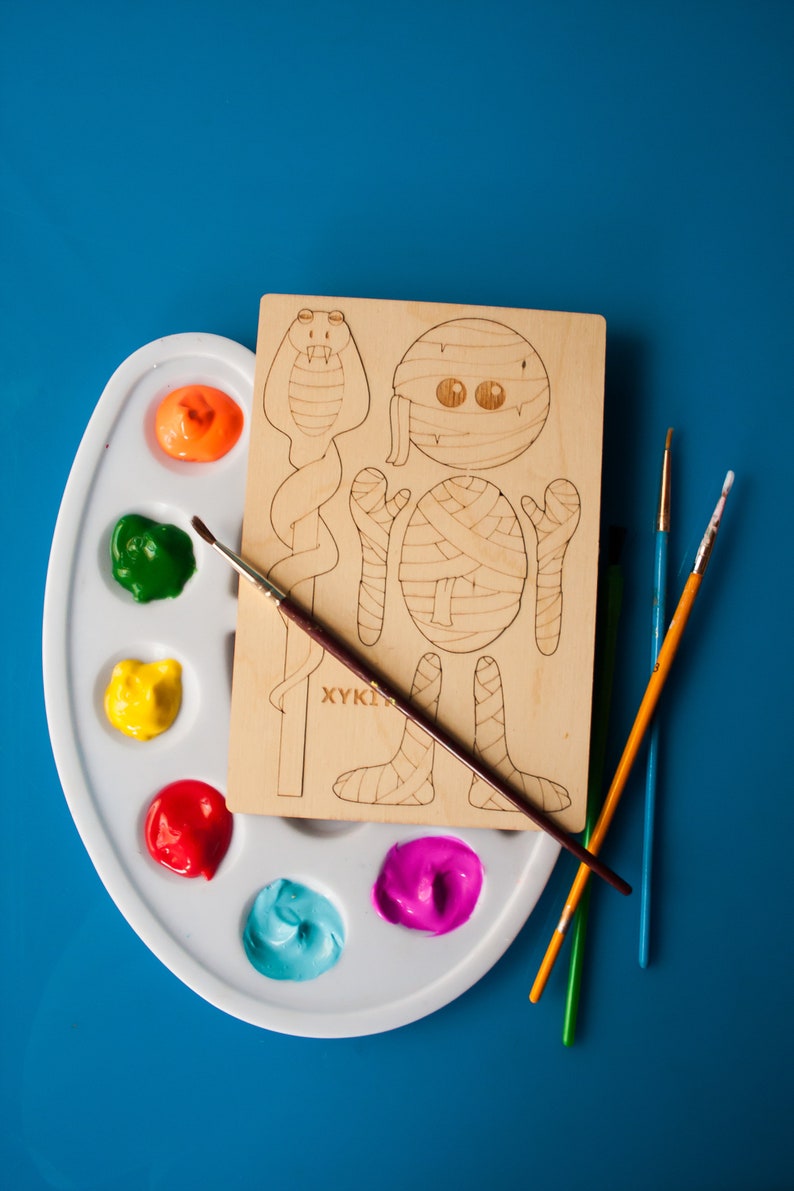 Mummy Paper Doll Craft Coloring Page instant Download | Etsy