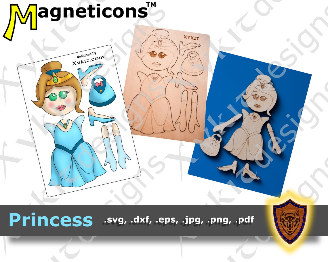 Princess Paper Doll Craft Coloring Page instant - Etsy