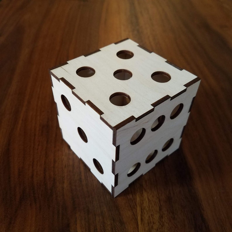 Dice SVG D6 Set of 3 Vector Files Laser Cutting | Etsy