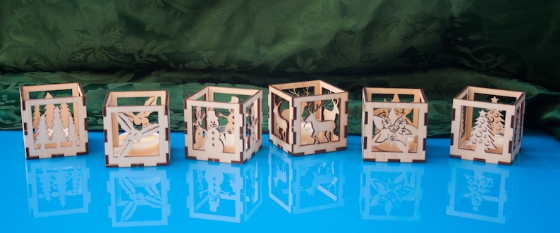 Laser Cut Christmas Luminaries 7 Designs Digital Files - Etsy