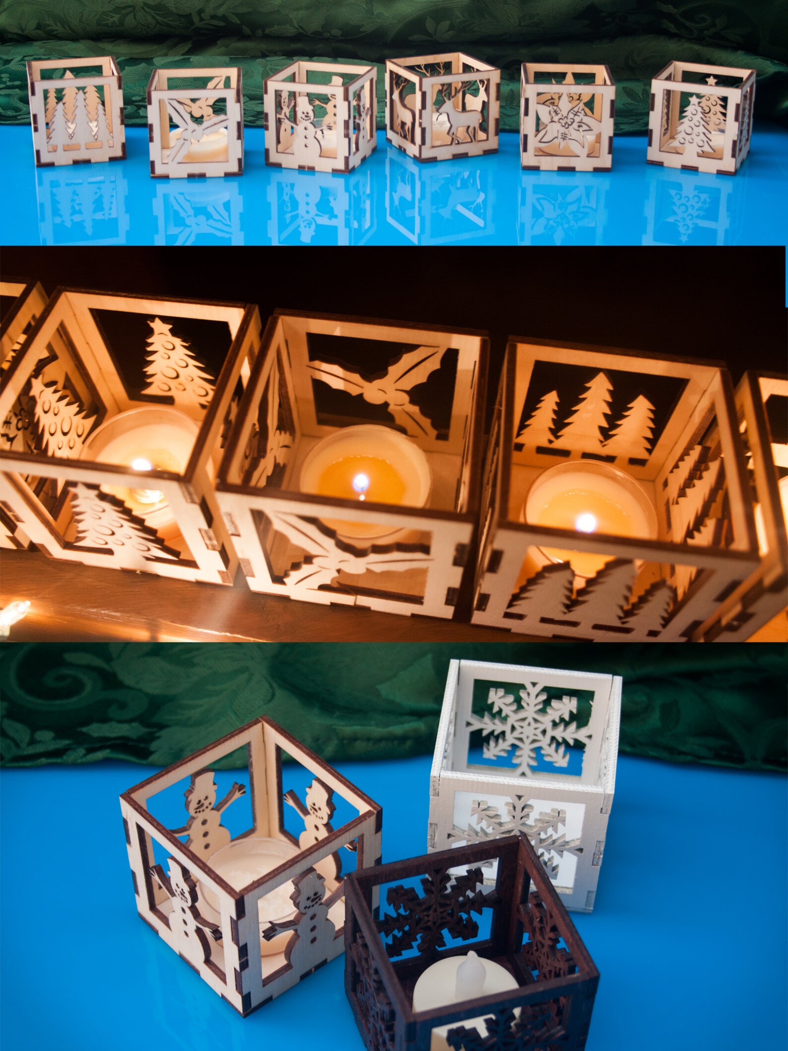 Laser Cut Christmas Luminaries 7 Designs Digital Files - Etsy
