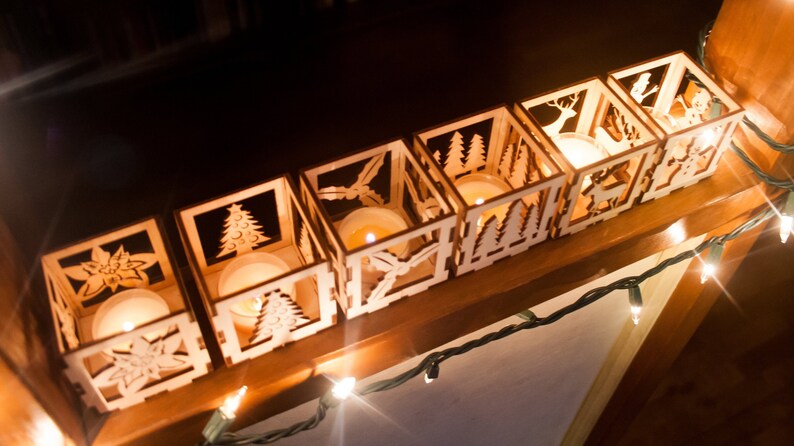 Laser Cut Christmas Luminaries 7 Designs Digital Files - Etsy