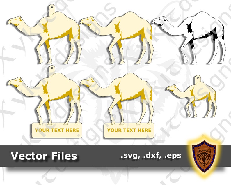 Camel SVG Dromedary - One Hump - Animal Ornament - Magnet - Key Chain ...