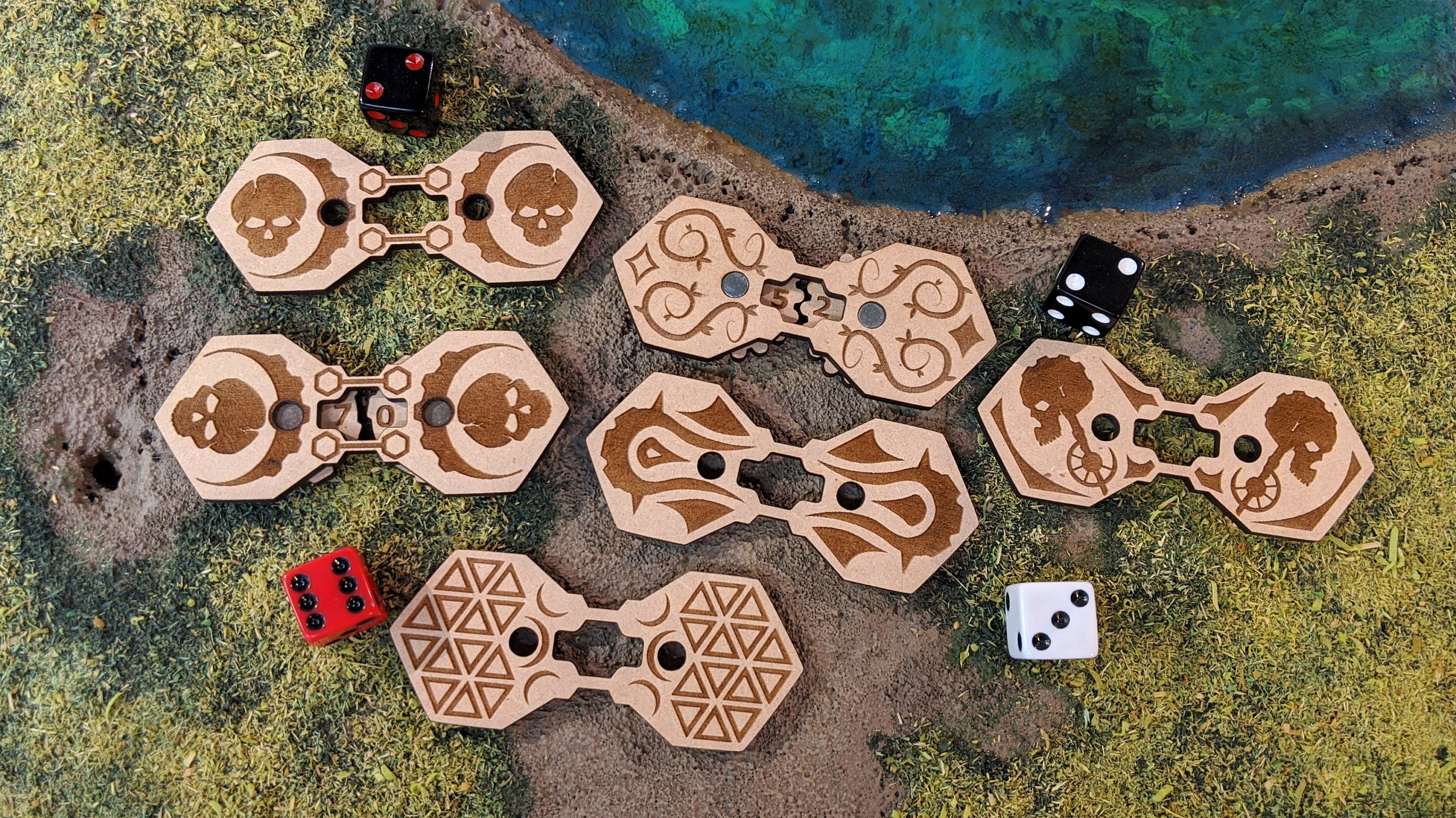 Laser Cut Counters and Trackers - Wounds, Score, Health, Damage, Poison ...