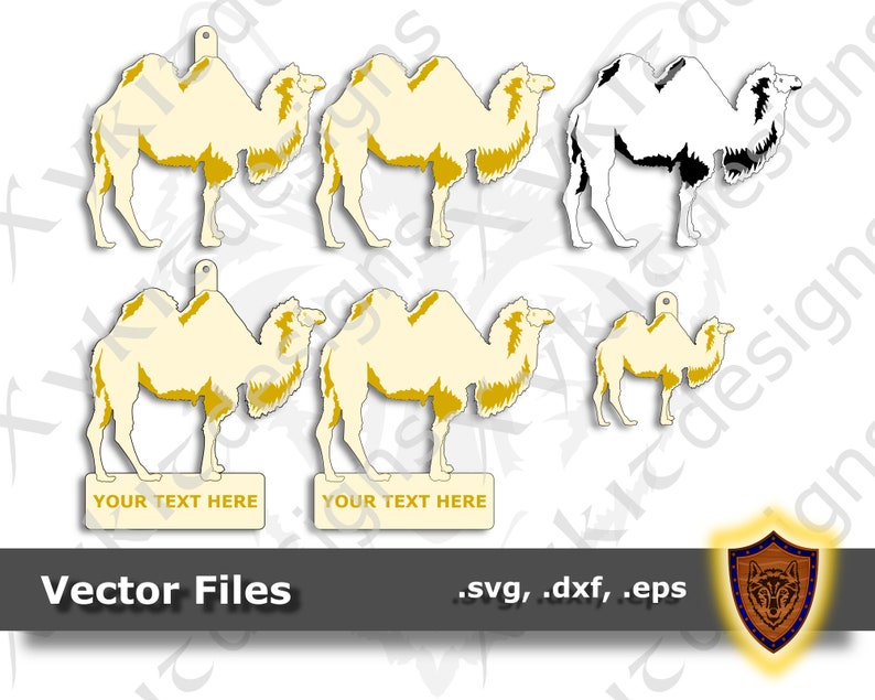 Camel SVG Two Hump Animal Ornament Magnet Key Chain - Etsy
