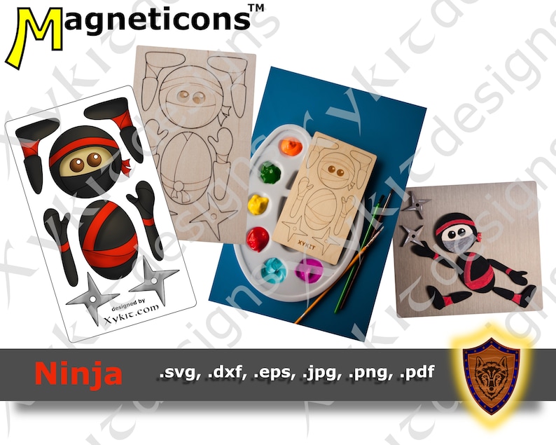 Ninja Paper Doll Craft Coloring Page instant Download - Etsy