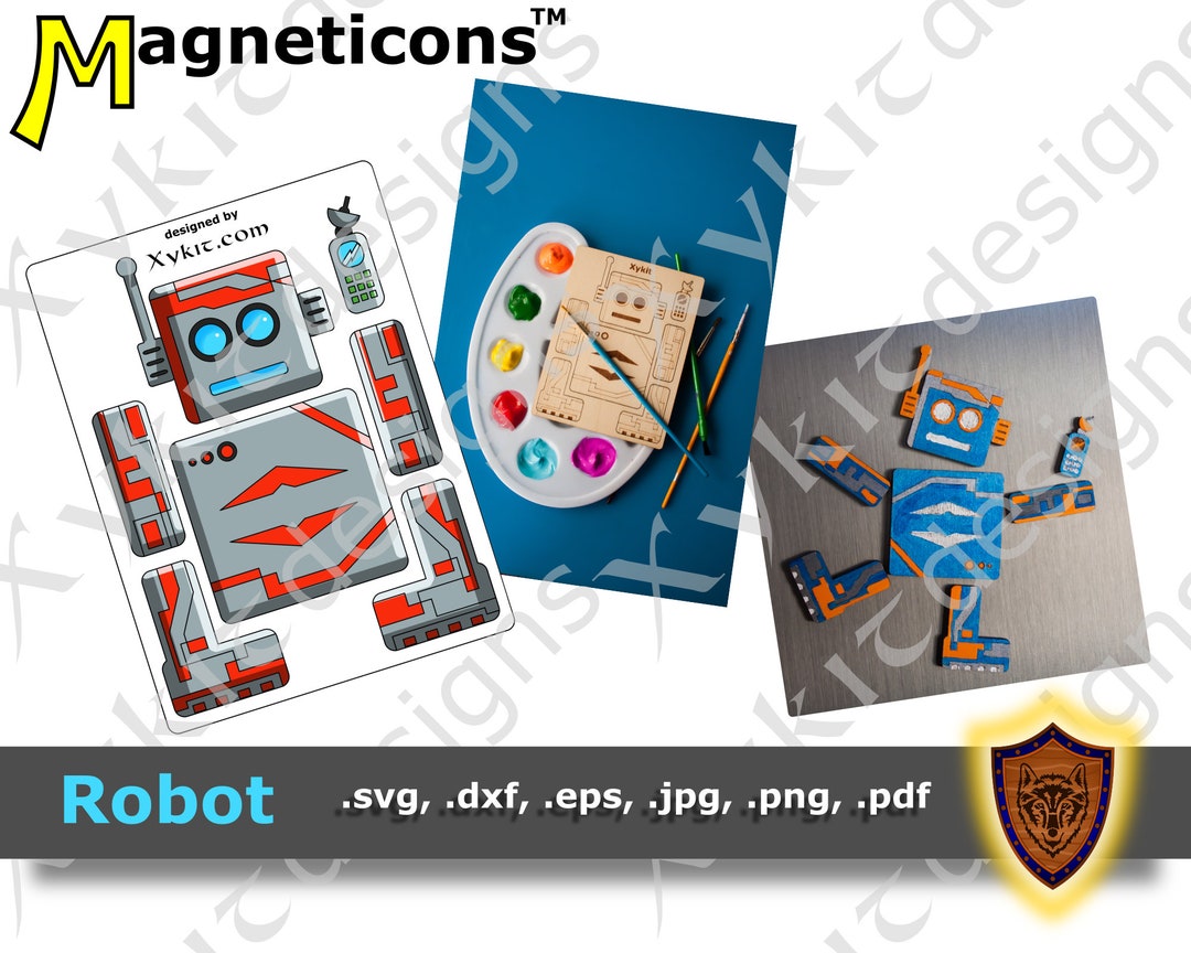 Robot - Paper Doll - Craft Coloring Page - (instant Download) - Etsy