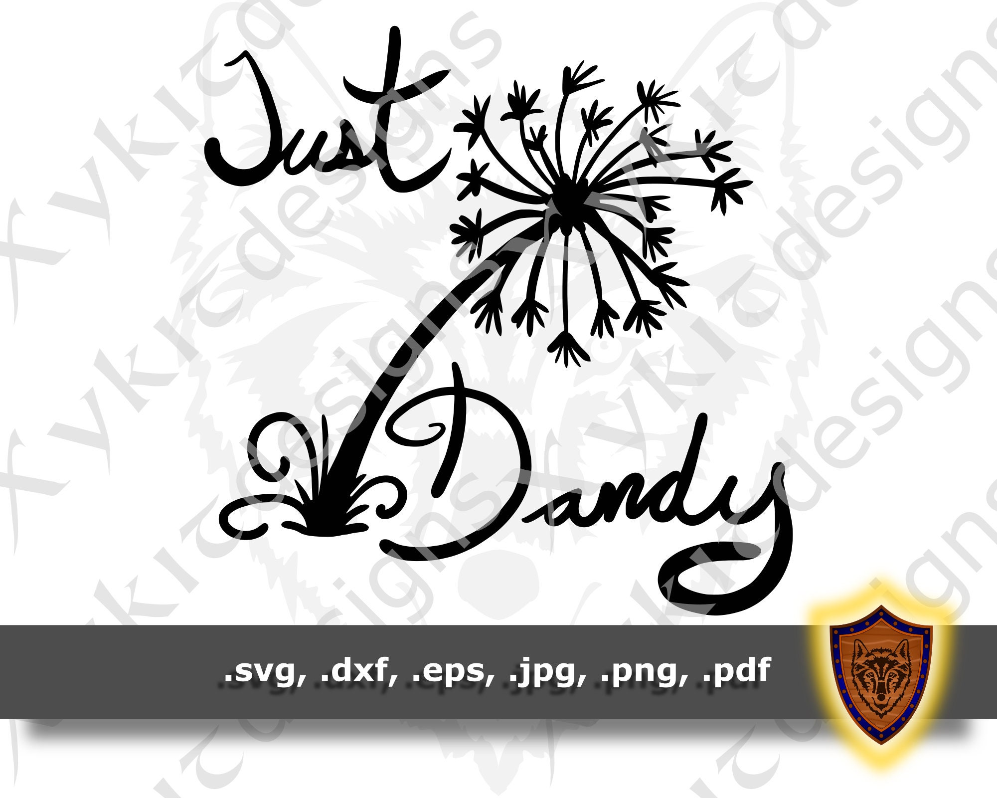 Just Dandy SVG File Silhouette Scrapbook Design di - Etsy Italia