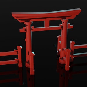 Torii Gate and Fences - Wargames - Scatter Terrain 3d Printing (.stl ...