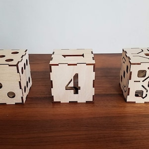 Dice - SVG - D6 Set of 3 - Vector Files - Laser Cutting (digital ...