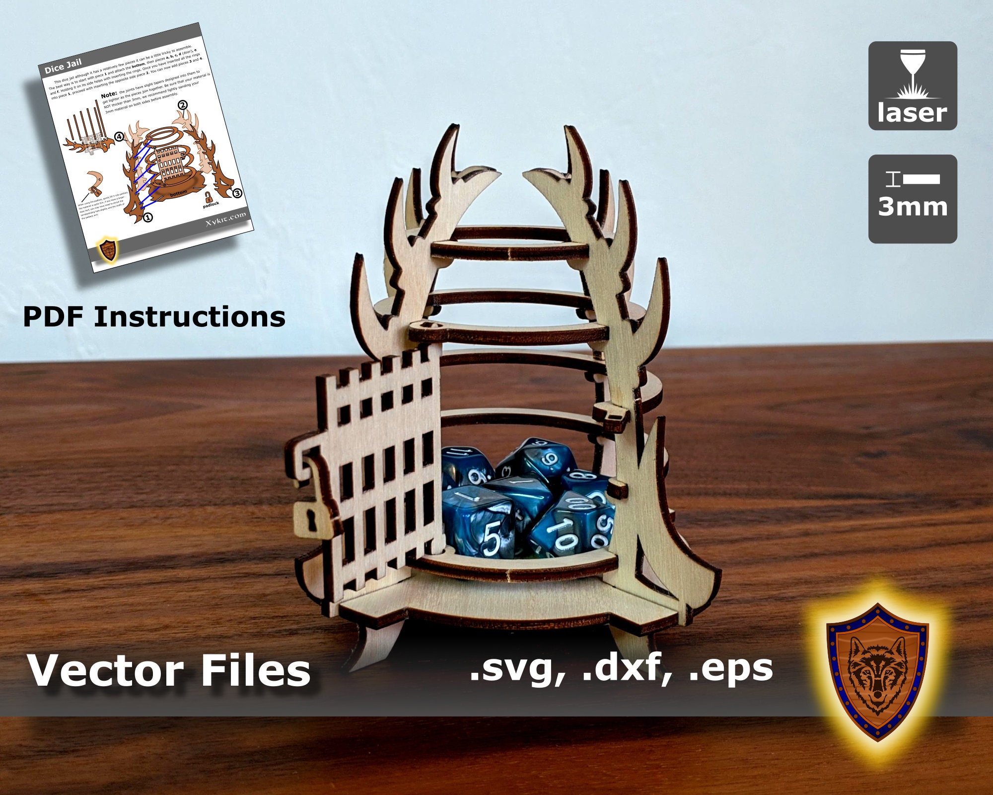 Dice Jail - Laser Cutting Files (digital Download) - Etsy