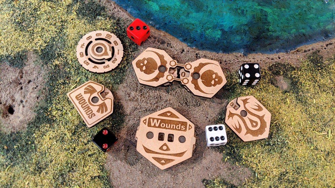 Laser Cut Counters and Trackers Wounds Score Health - Etsy