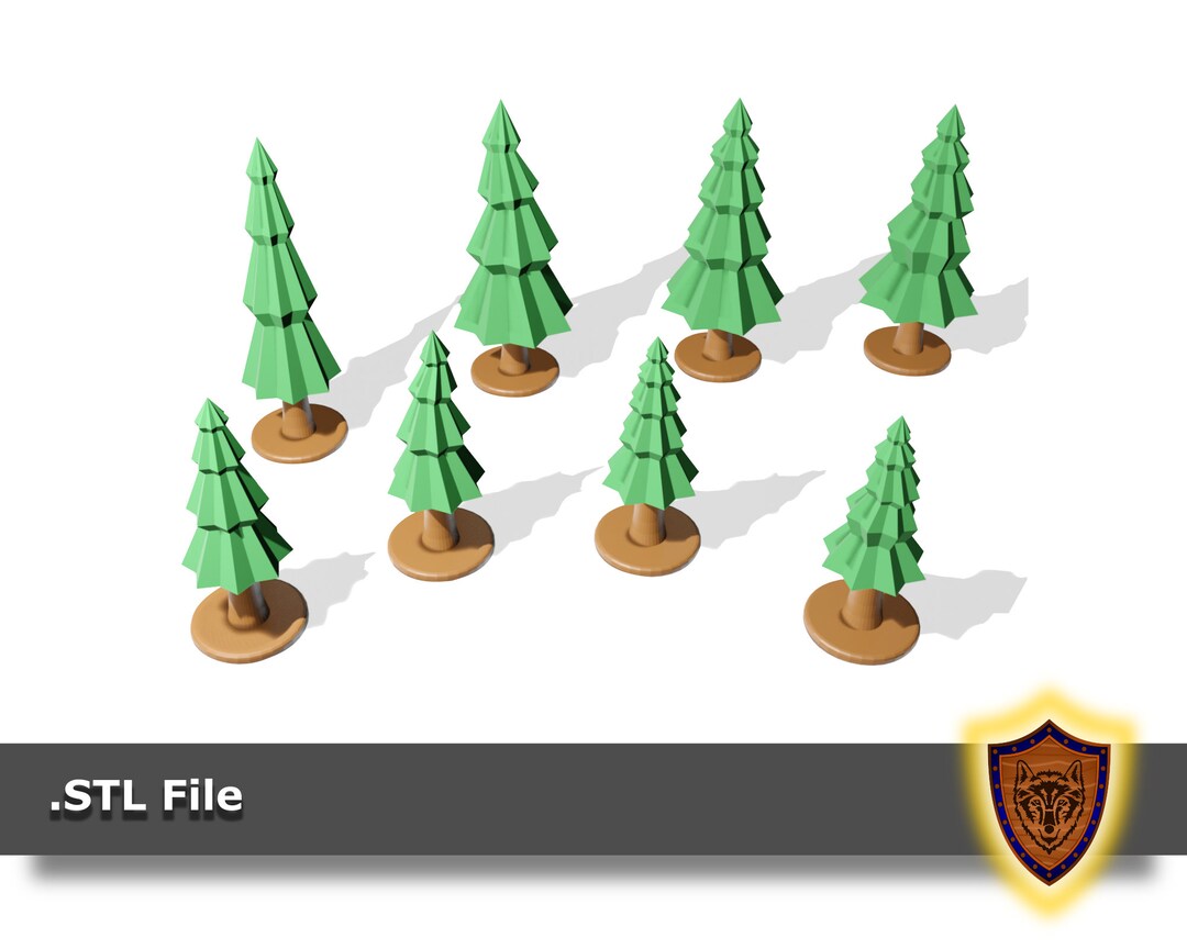 Pine Trees - Tabletop RPG - Support-less - Dungeon Decor - 3D Printing ...